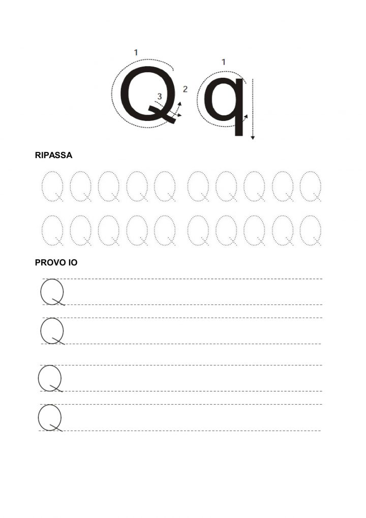 SCRITTURA "Q" | Blog di Maestra Mile
