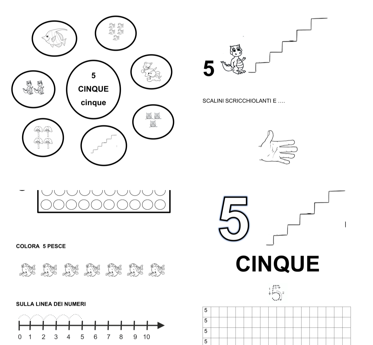 I NUMERI “IL NUMERO 5” | Blog di Maestra Mile